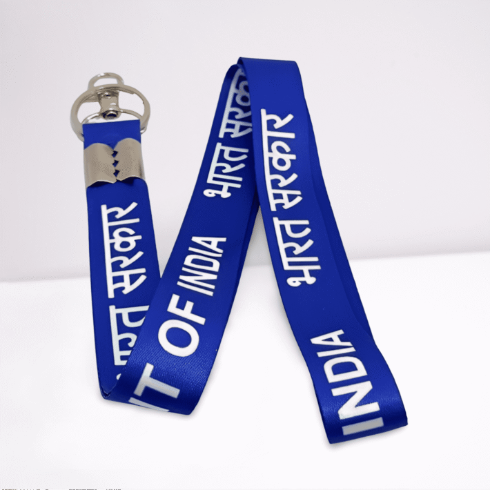 India Govt ID Lanyard: Custom Emblem Printing & Official Badge Holder ...