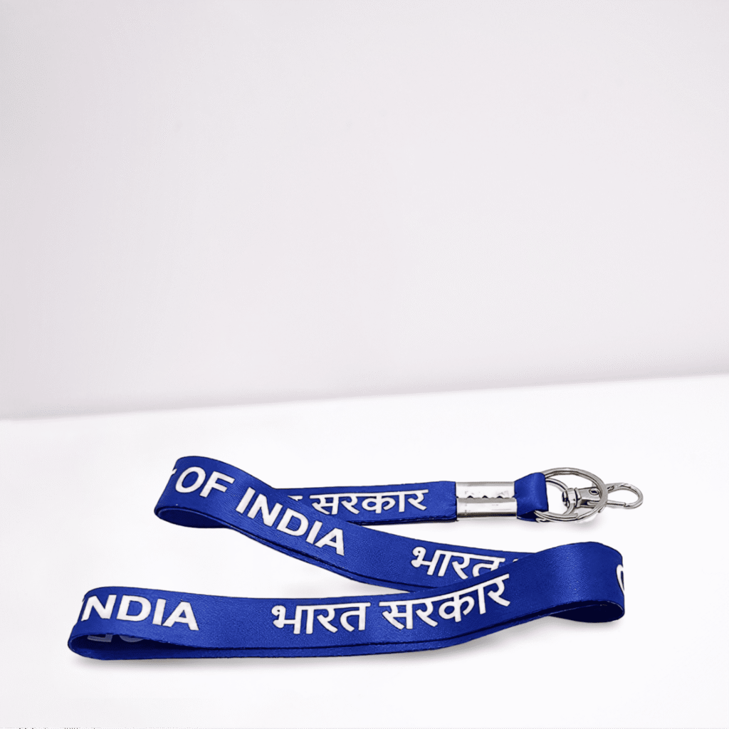 India Govt ID Lanyard: Custom Emblem Printing & Official Badge Holder ...